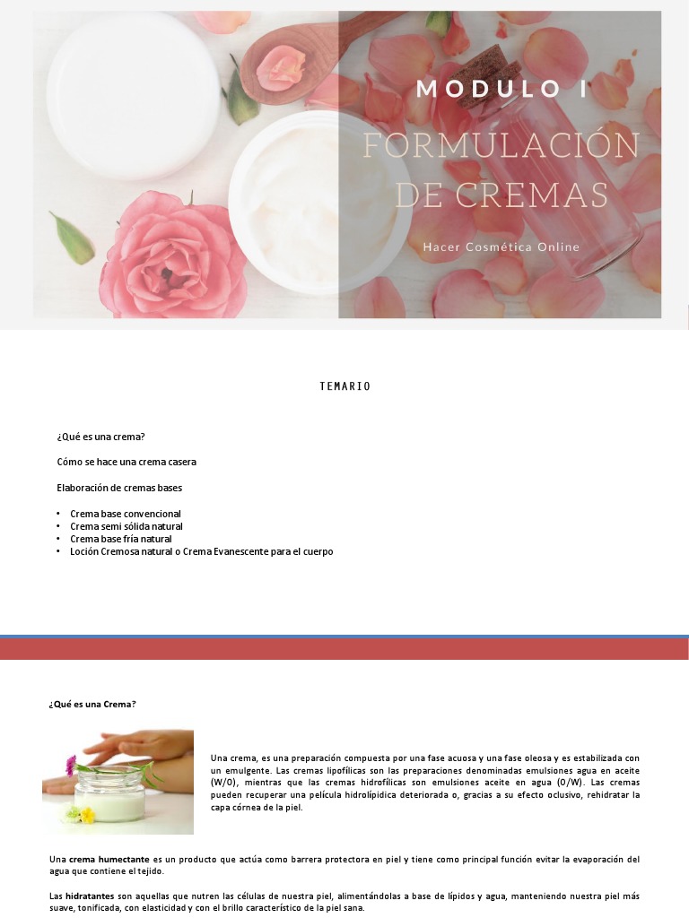 Guia Digital Formulacion de Cremas | PDF | Emulsión | Fase (materia)