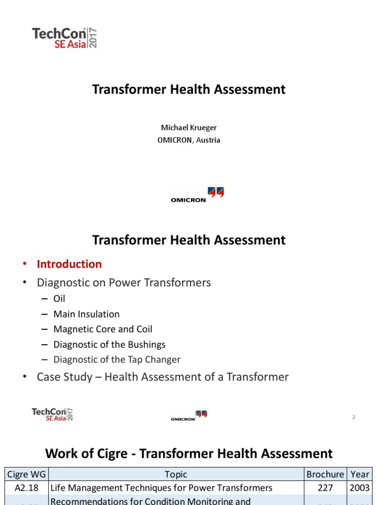 KRUEGER Transformer Health Assessment Presentation | PDF | Transformer ...