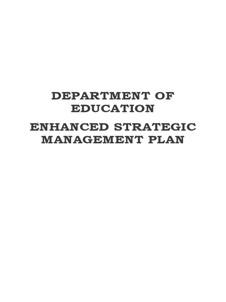 DepEd Strategic Plan | PDF | Curriculum | Governance
