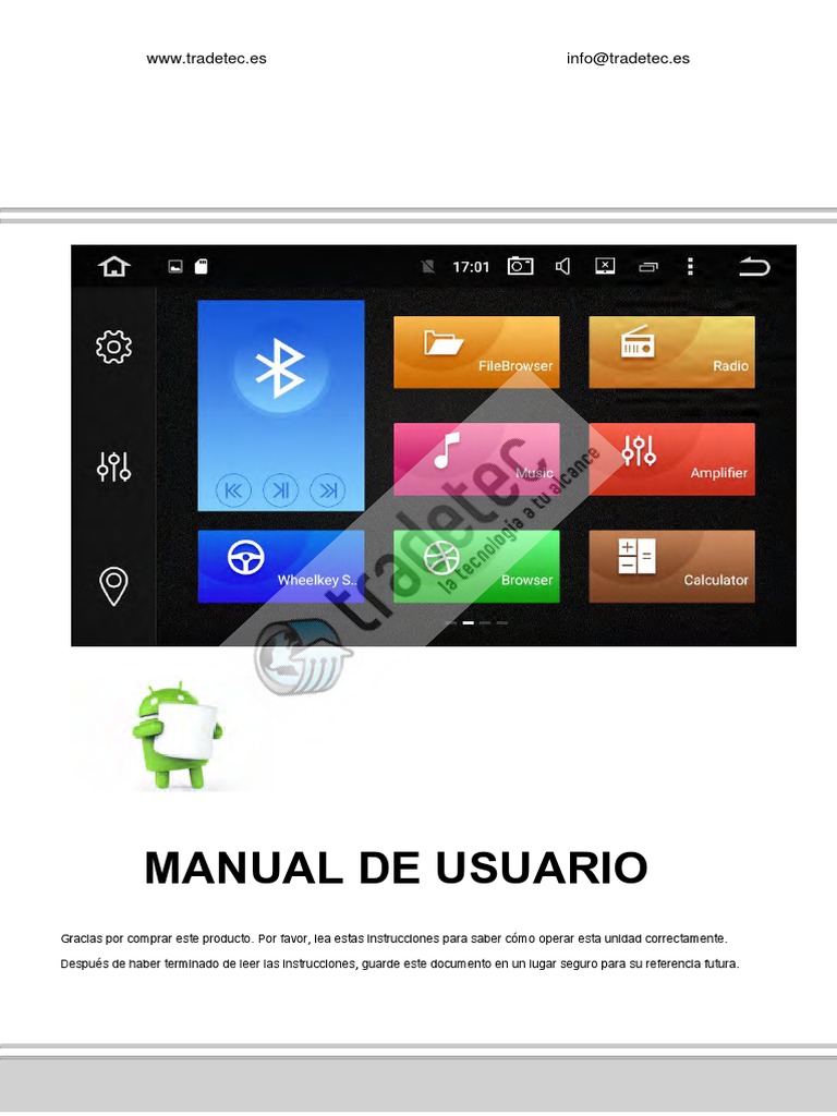 Manual de Usuario para Radio Android | PDF | Yo telefono | Wifi
