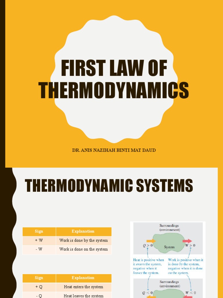 First Law of Thermodynamics - 1 | PDF | Heat | Gases