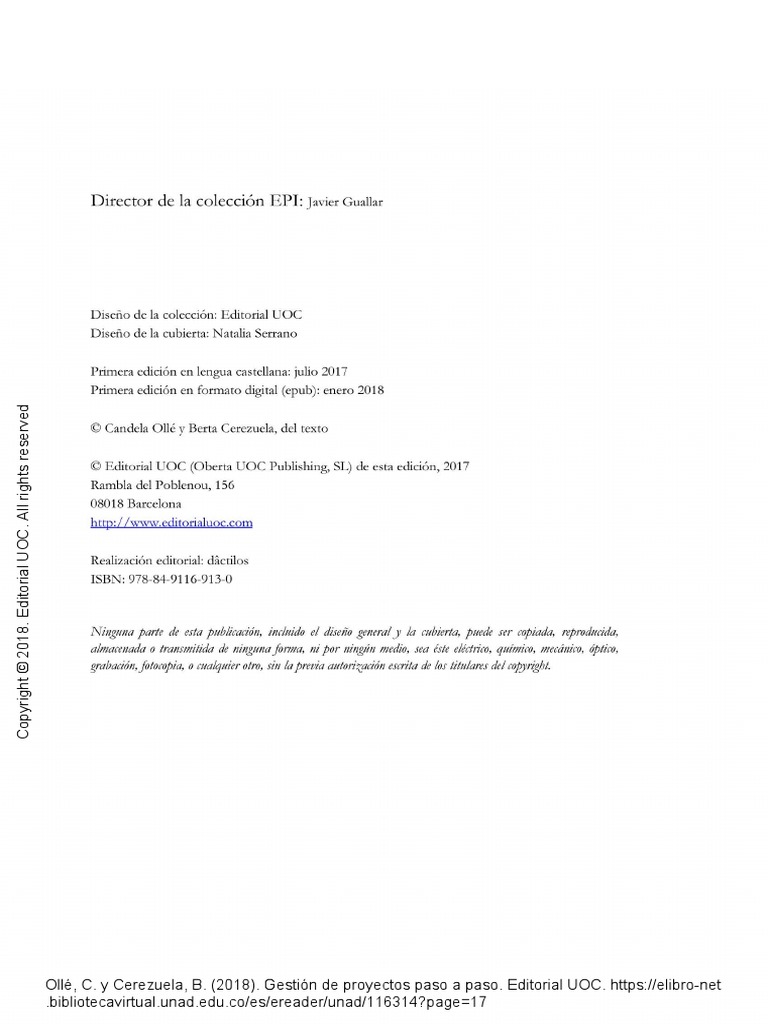 Olle C and Cerezuela B (2017) Gestion de Proyectos Paso A Paso (PP 4 - 34) | PDF | Ley de ...