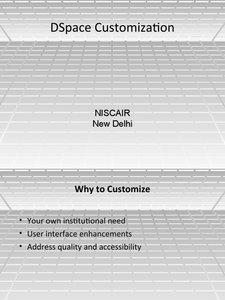 DSpace 8 Customization Guide for NISCAIR | PDF | World Wide Web ...