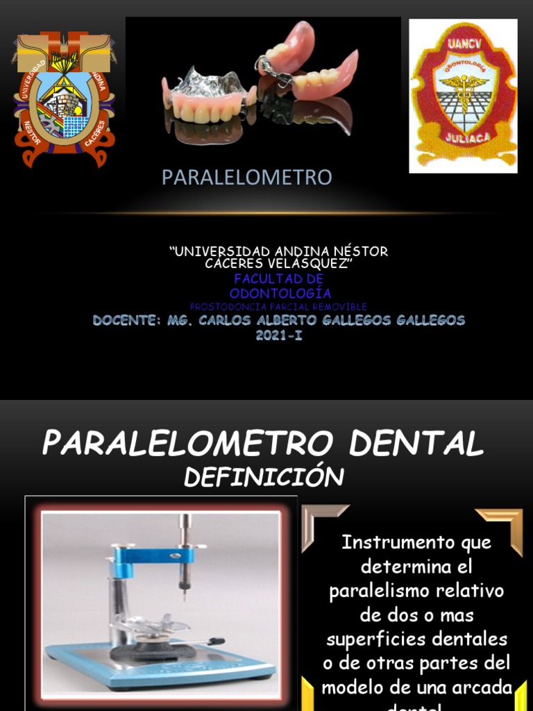 Paralelómetro Dental: Función y Partes | PDF | Dentadura postiza | Boca