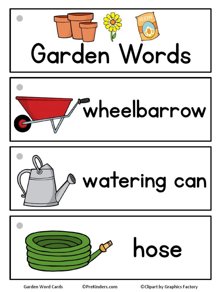 Garden Words: Wheelbarrow Watering Can | PDF