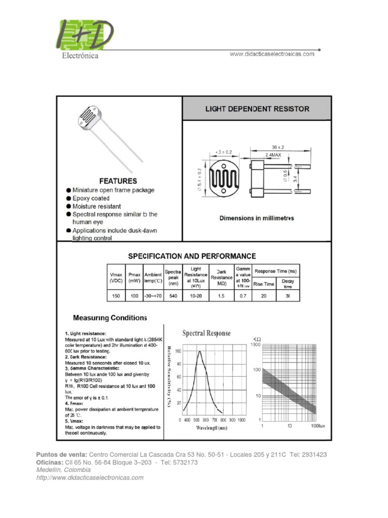 Ficha Tecnica - LDR | PDF
