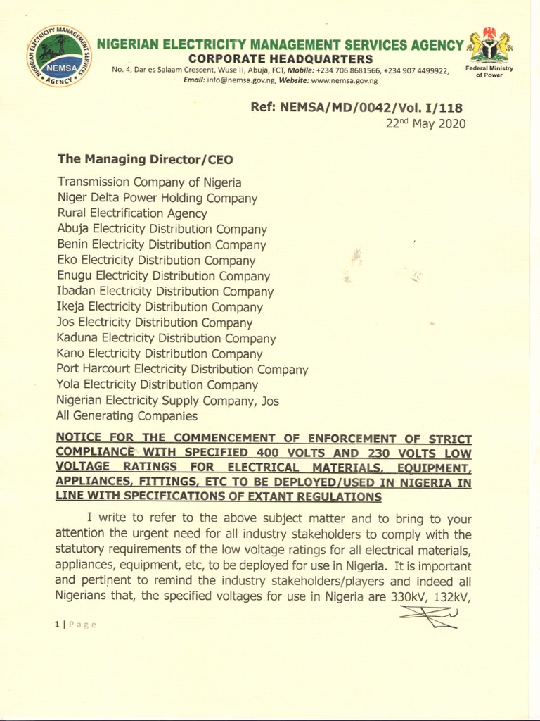 Notice of Compliance | PDF