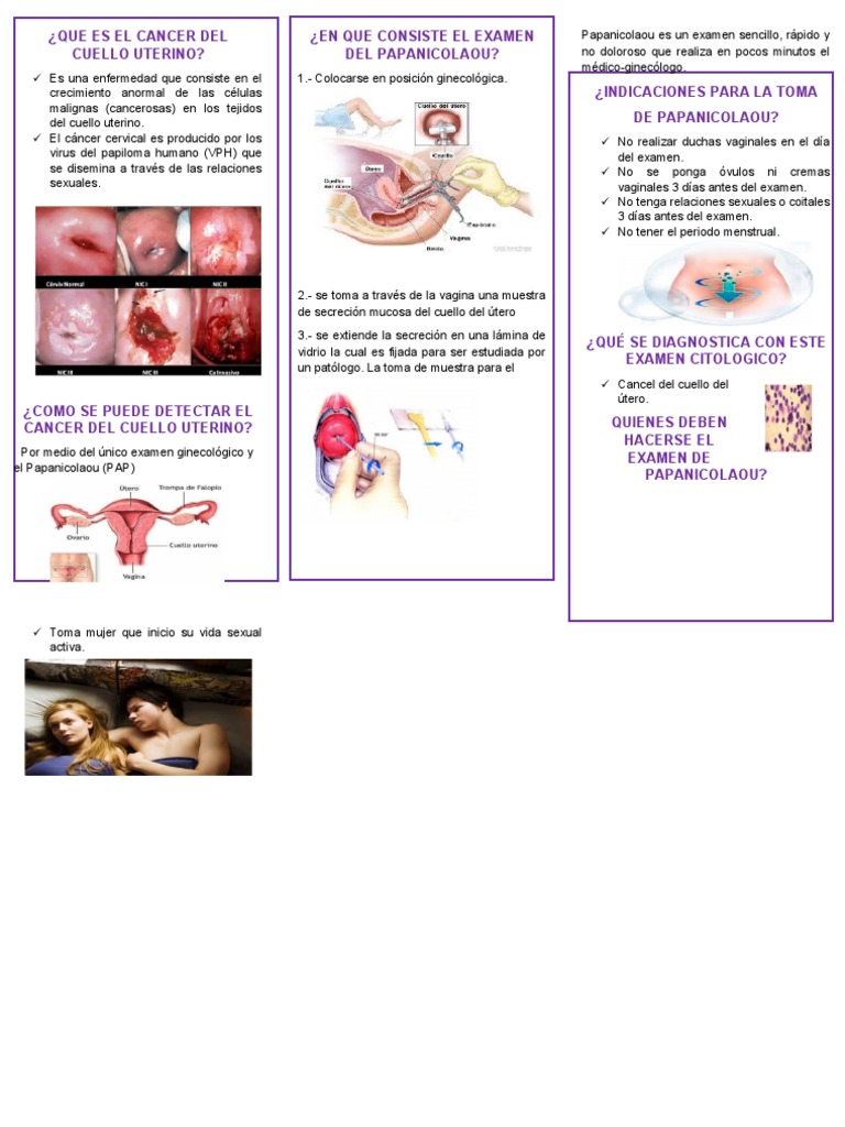Triptico 2 | PDF | Cáncer de cuello uterino | Cáncer