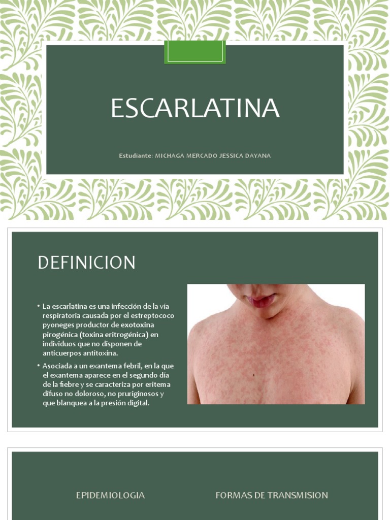 ESCARLATINA | PDF | Especialidades Medicas | Enfermedades y trastornos
