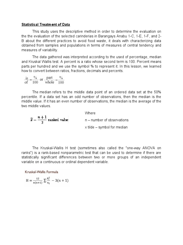 Statistical Treatment of Data | PDF | Statistical Significance | Statistics