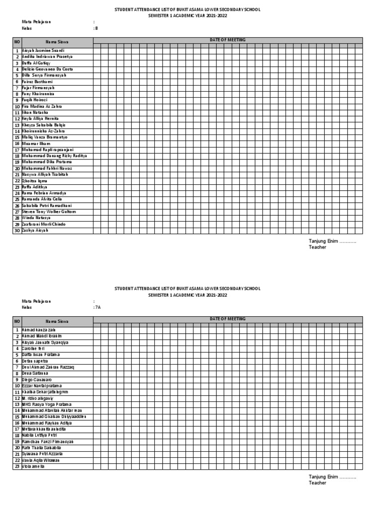 Absen Guru Mapel | PDF