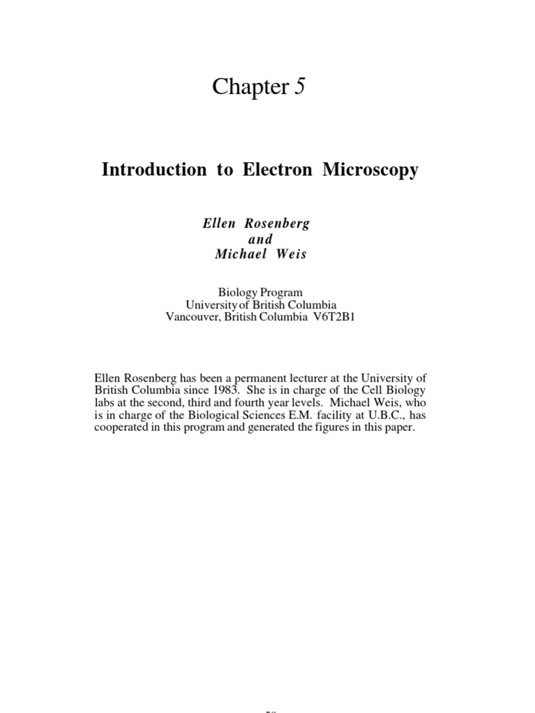 Introdiction To Electron Micros | PDF | Electron Microscope | Scanning Electron Microscope