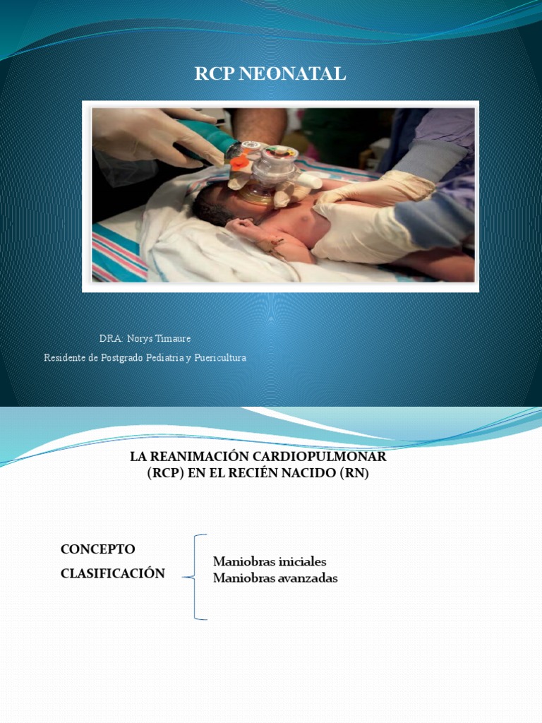 RCP Neonatal | PDF | Reanimación cardiopulmonar | Tratamientos médicos