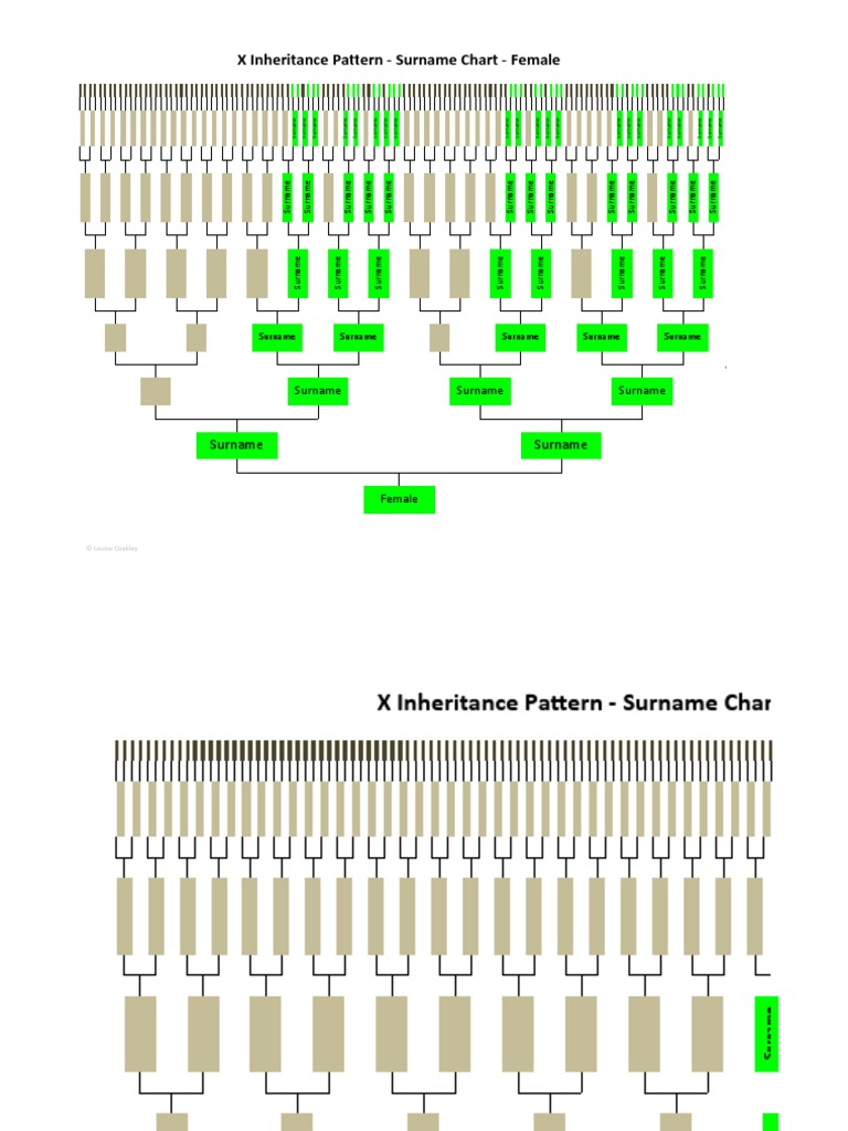 Editable-X-Inheritance-Surname-Charts-by-LouiseCoakley - BLANK | PDF