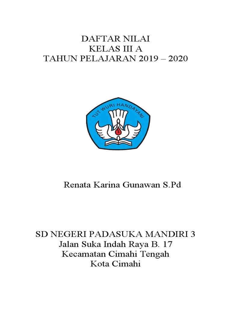 Nilai Kelas 3A SD Padasuka 2020-21 | PDF