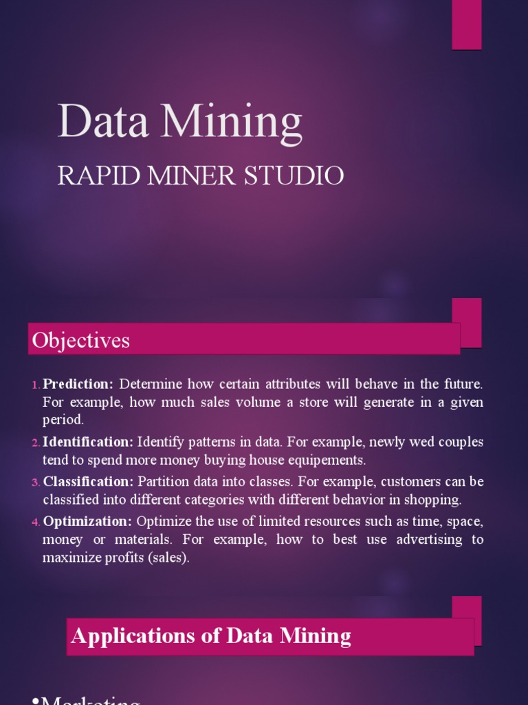 Data Mining: Rapid Miner Studio | PDF