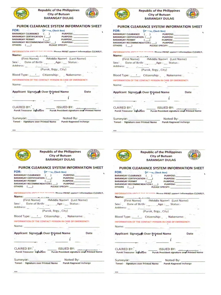 Purok Clearance | PDF