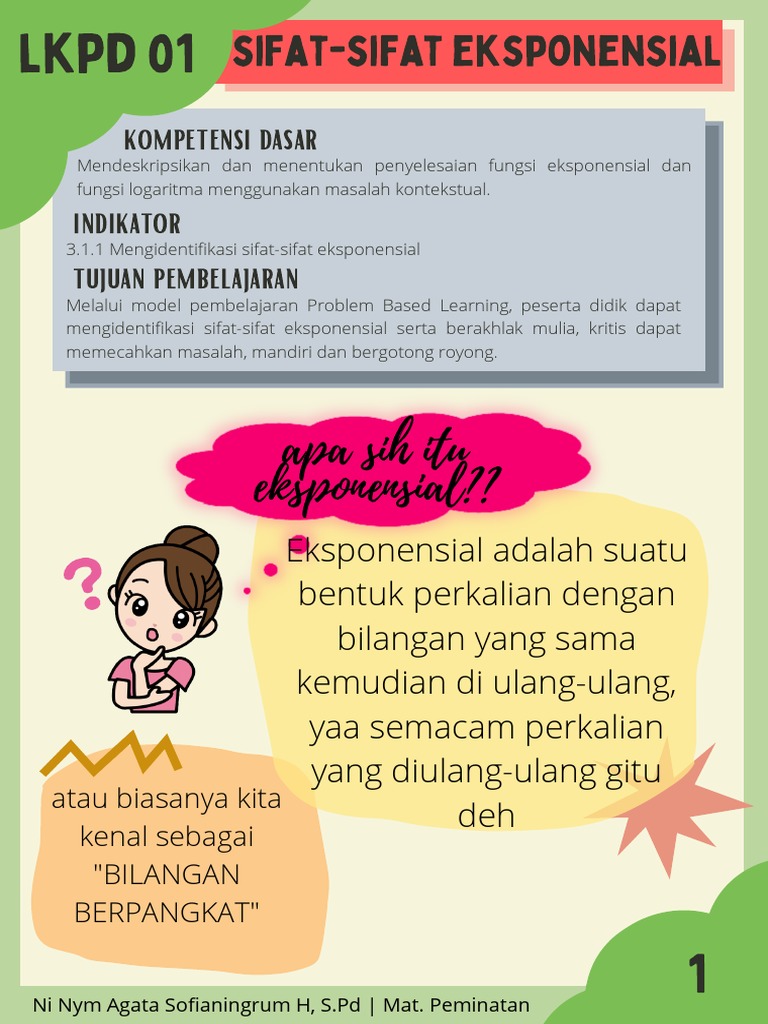 LKPD 01 - Sifat-Sifat Eksponensial | PDF