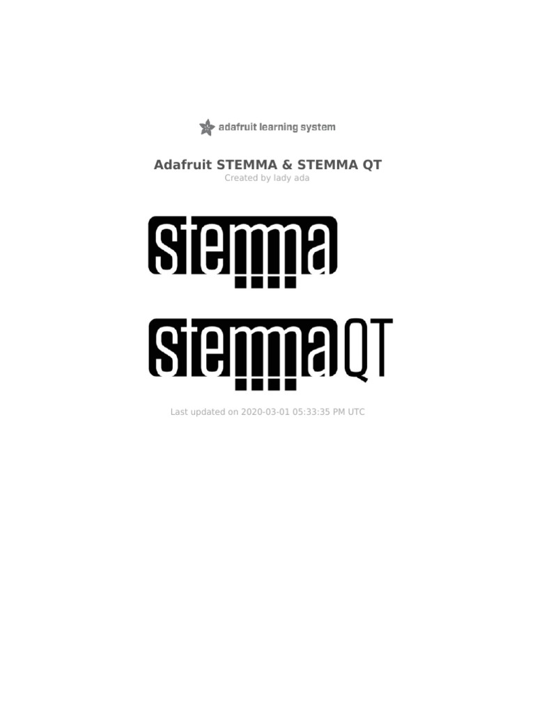 Introducing Adafruit Stemma QT | PDF | Electrical Connector | Computer ...