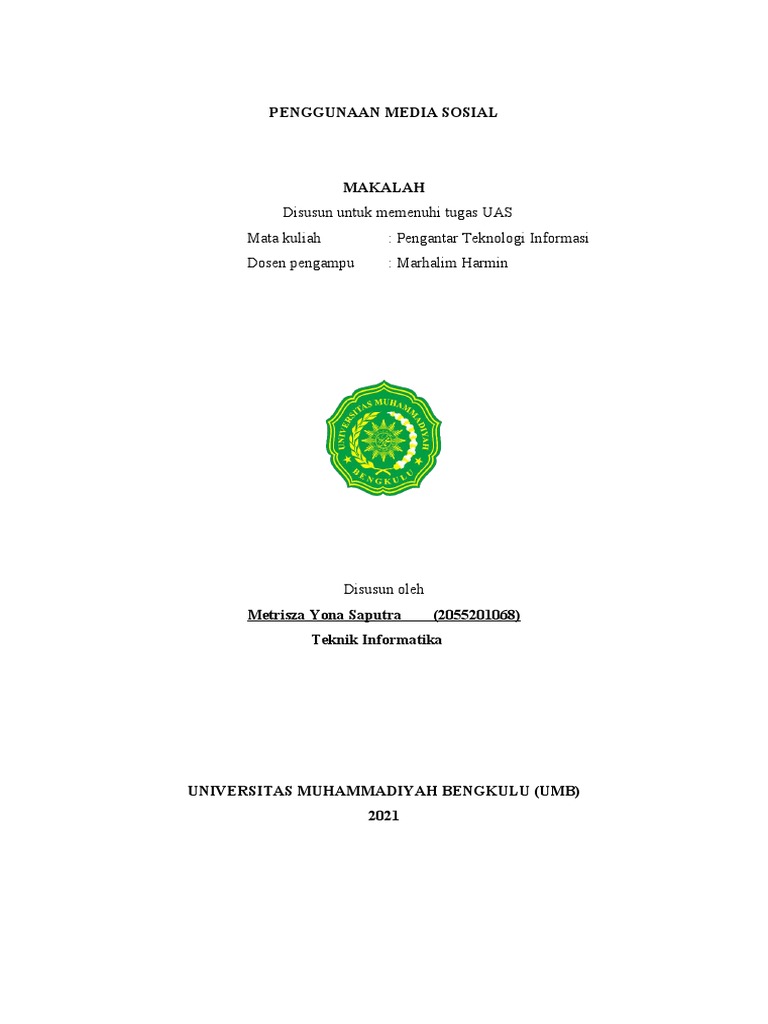 Cover Pengantar Daftar Isi Dapus | PDF