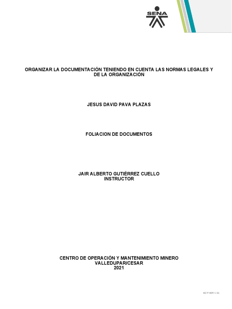 Foliacion de Documentos | PDF | Hoja | Science