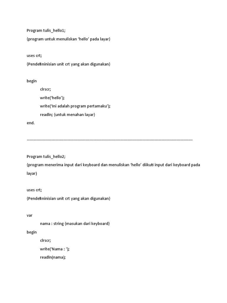 Soal Uts Pemrograman Dasar X | PDF