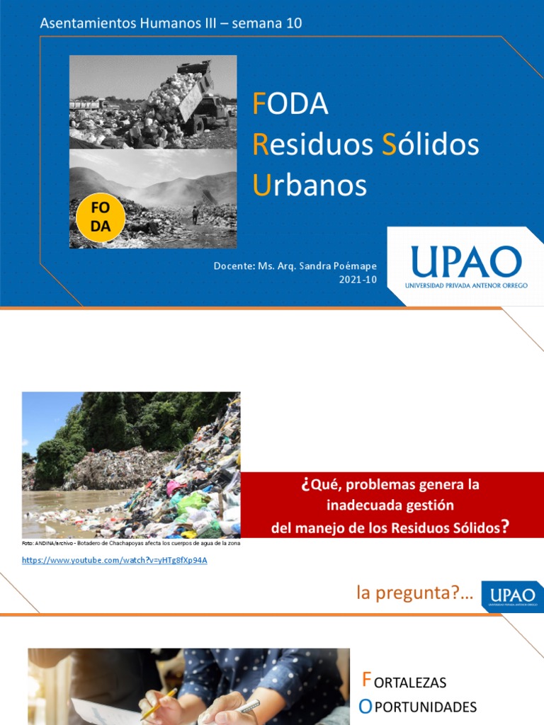 s10 - PPT - FODA - Problemática Infraestructura Residuos Sólidos | PDF | Residuos sólidos ...