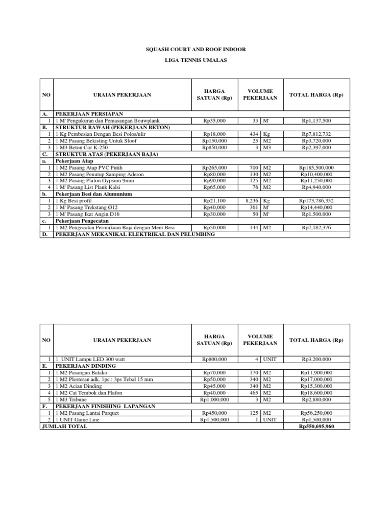 Squash Court Roof | PDF