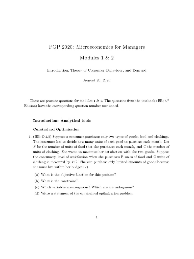Modules 1&2 | PDF | Supply And Demand | Demand