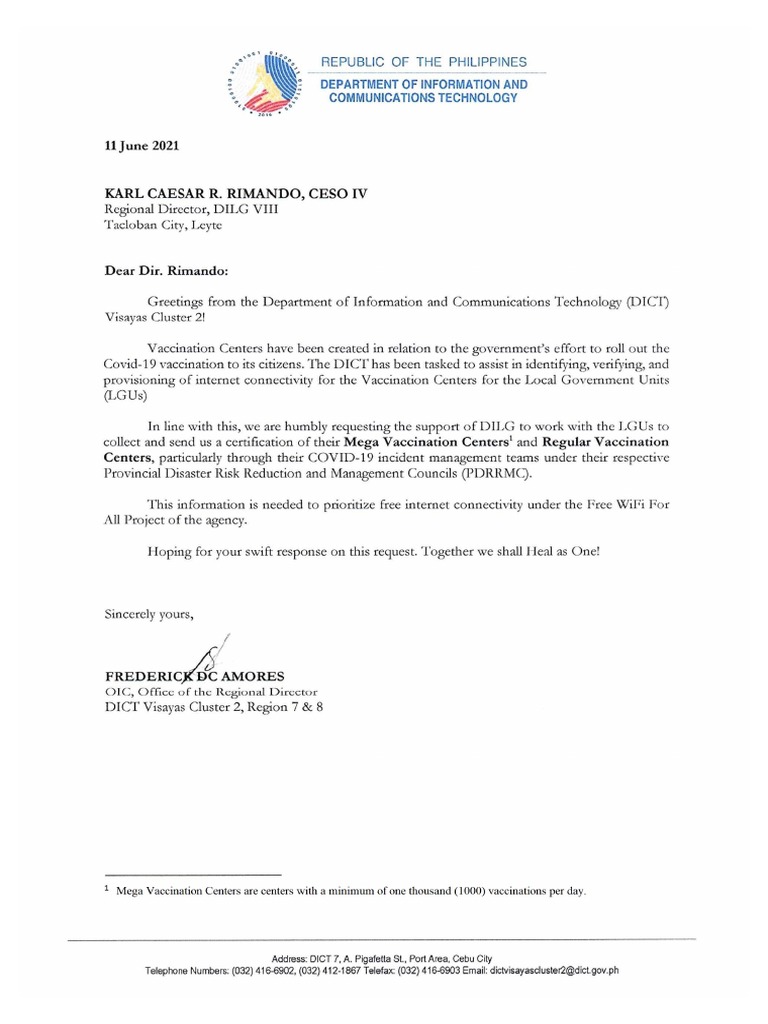 DILG R8-Request Letter | PDF