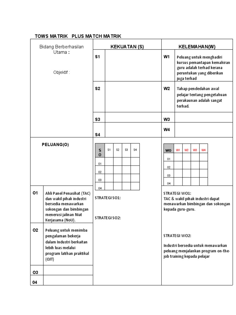 Strategi TOWS untuk Perbaikan Pendidikan | PDF