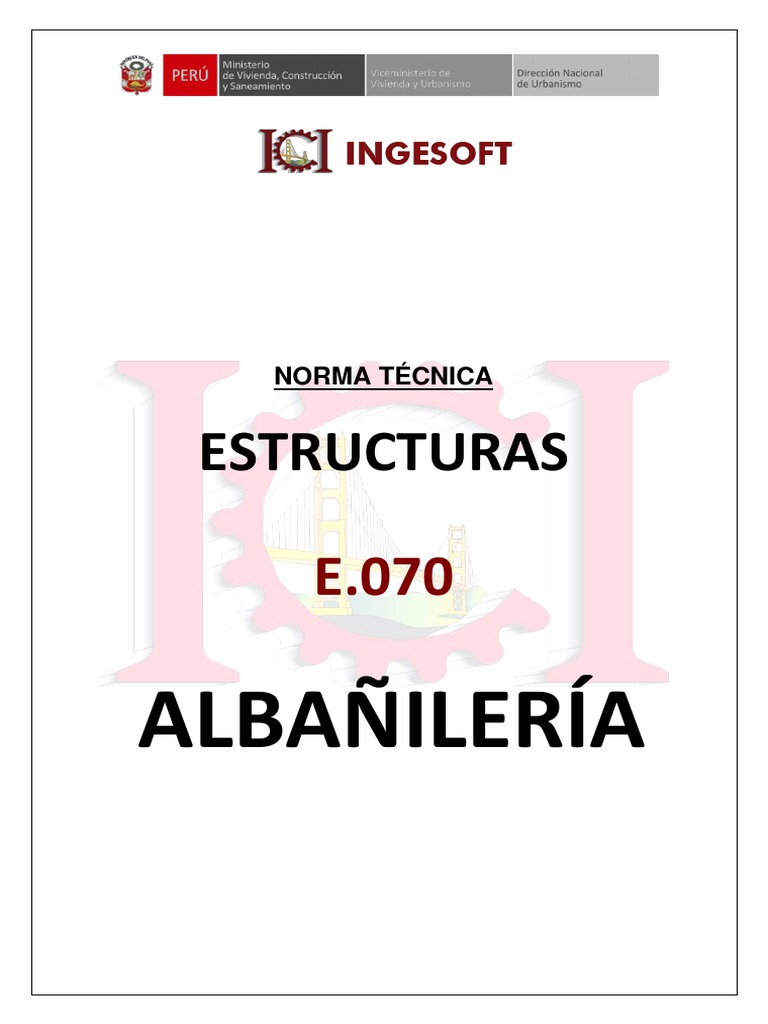 Norma E.070 Albañileria | PDF | Albañilería | Hormigón