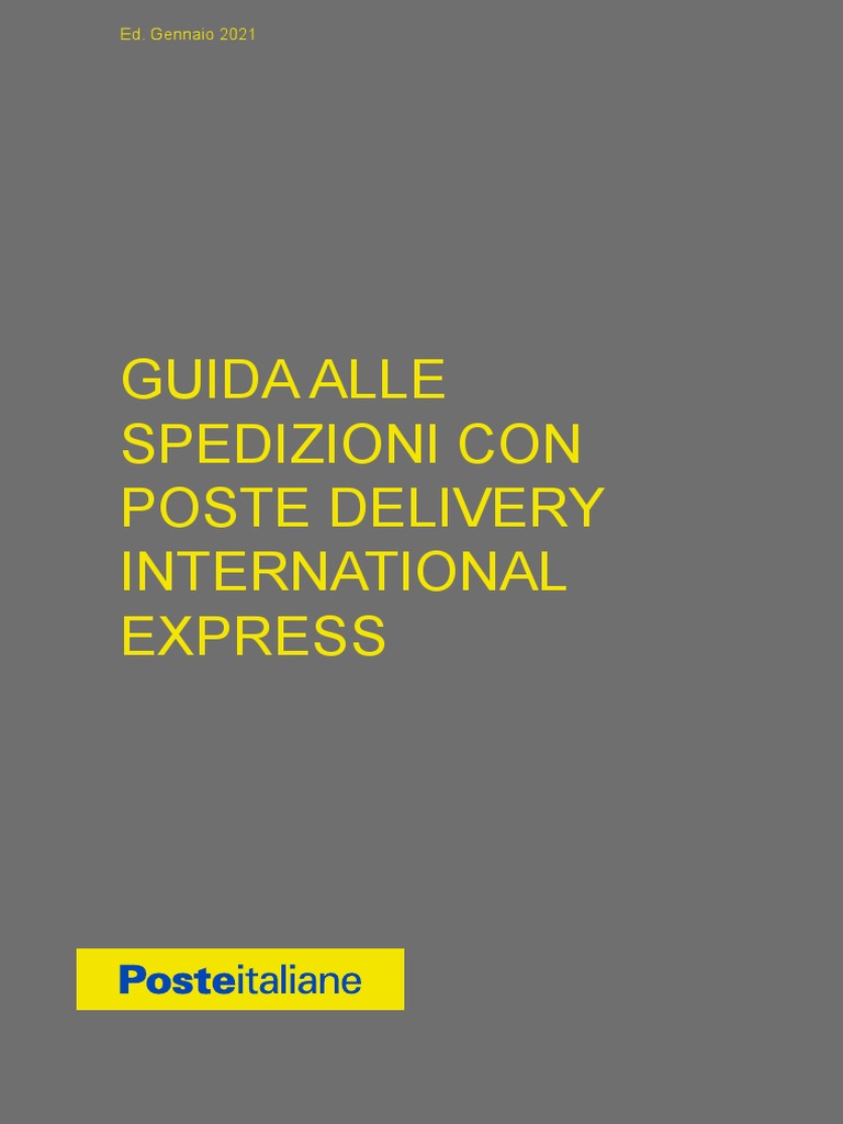 Poste Delivery International Express Guida Spedizioni | PDF