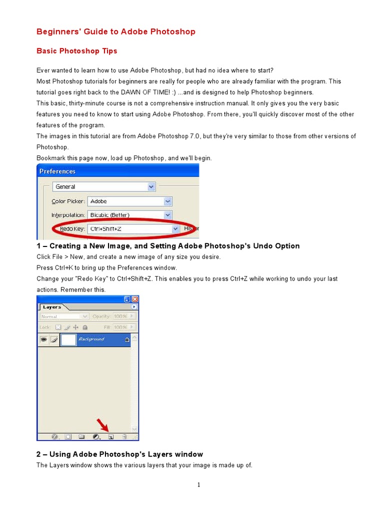 Photoshop Beginner Guide | PDF | Adobe Photoshop | Computing