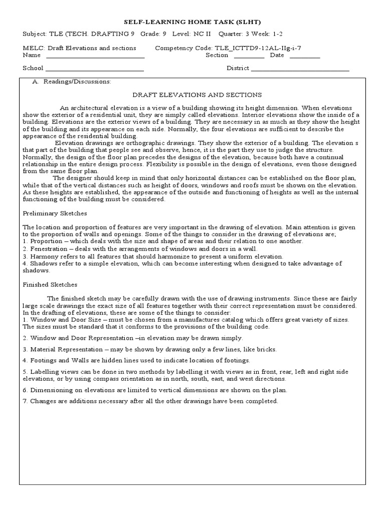 Self-Learning Home Task (SLHT) | PDF | Window | Door