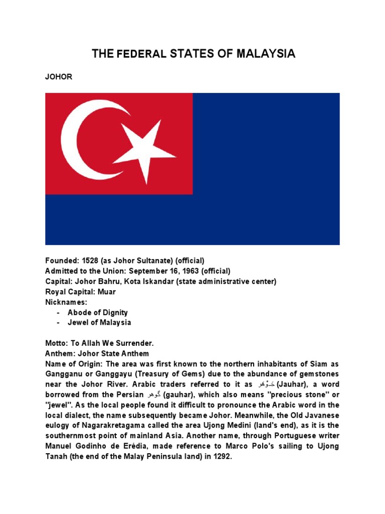 States and Territories of Malaysia | PDF | Sarawak | Southeast Asia