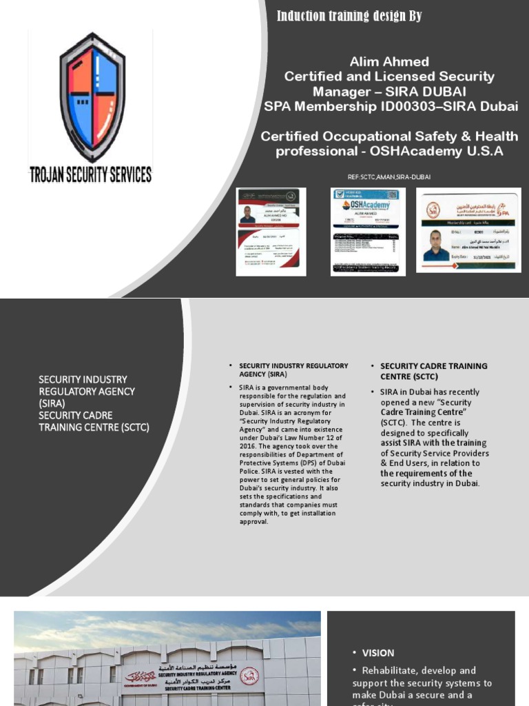 Dubai Security Guards Induction Training | PDF | Security Alarm ...