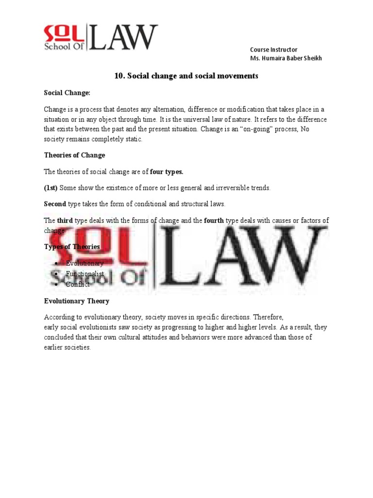 Social Change and Social Movements | PDF | Society | Science