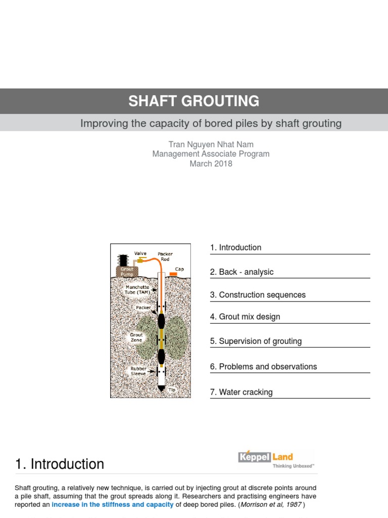 Shaft Grouting | PDF | Deep Foundation | Concrete