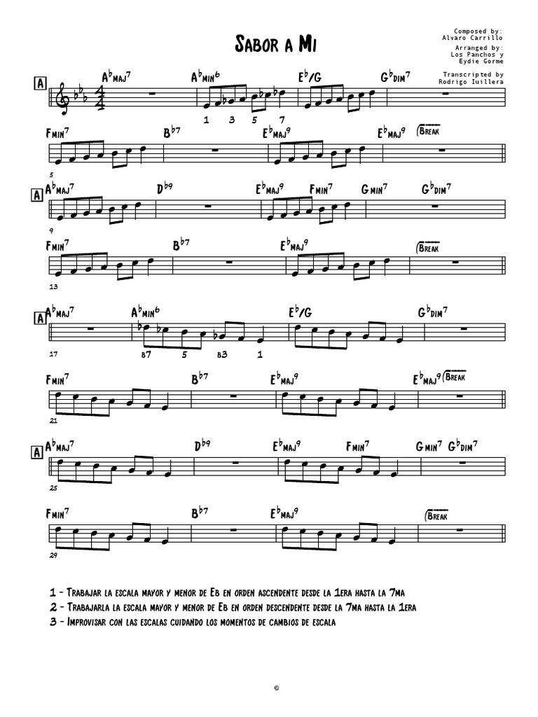 Sabor A Mi - Impro Escala Mayor - Menor | PDF | Premio de entretenimiento | Entretenimiento ...