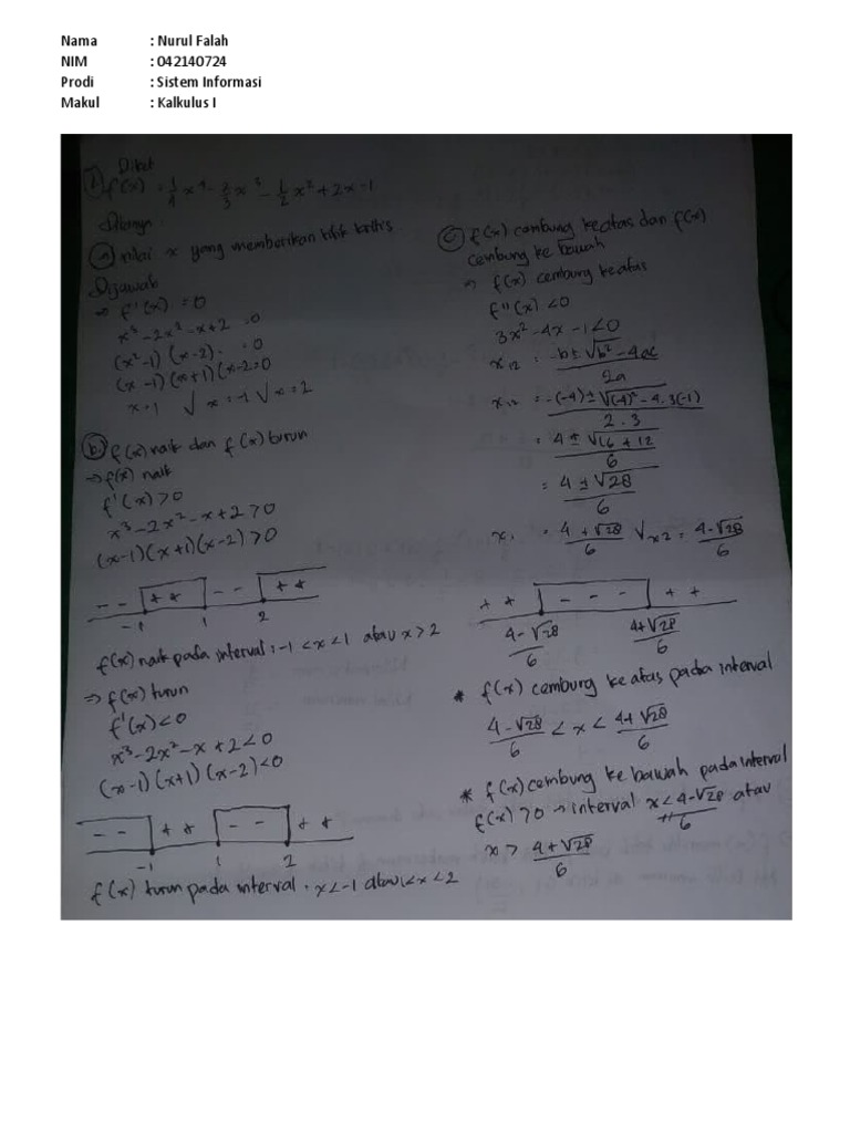 Tugas 3 Kalkulus I | PDF