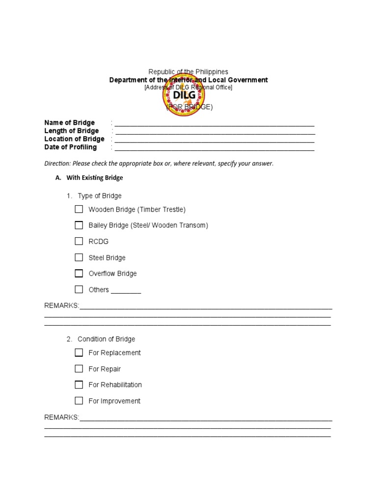 Direction: Please Check The Appropriate Box Or, Where Relevant, Specify ...