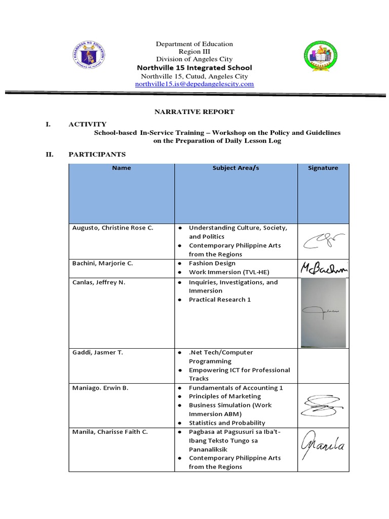 Narrative-Report-InSeT-March17-19 2021 | PDF | Cognition | Science
