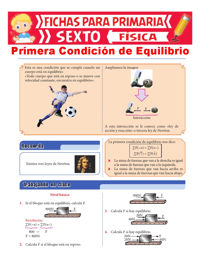 Ejercicios de Primera Condición de Equilibrio | PDF | Física | Mecánica