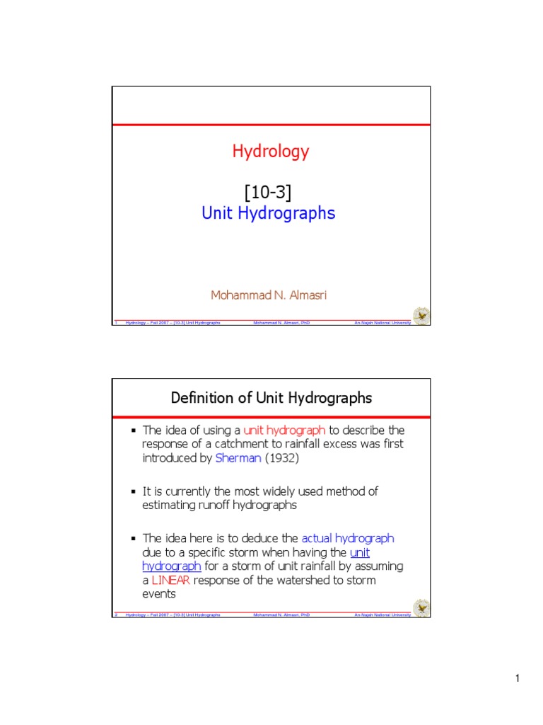 Unit Hydrographs (10-3) | PDF | Earth Sciences | Physical Geography