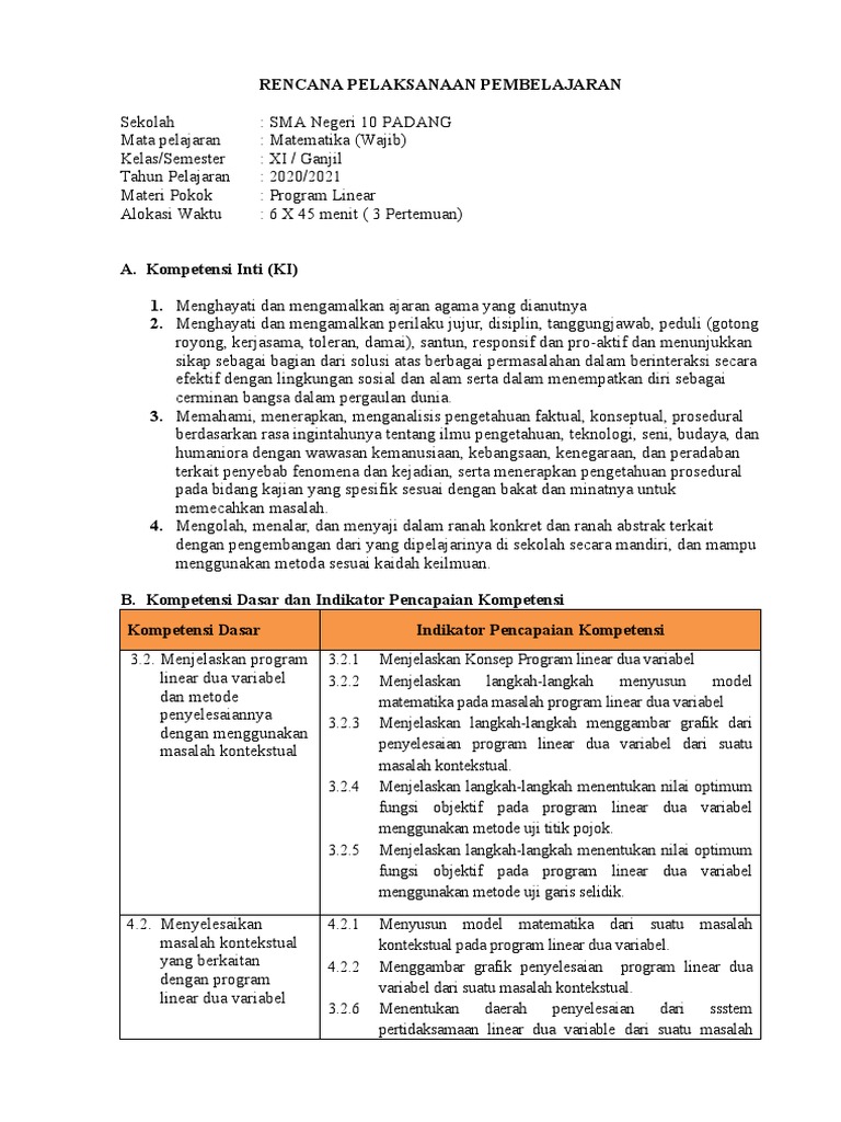 PROGRAM - LINEAR - PERTEMUAN - 2 Dan 3 | PDF