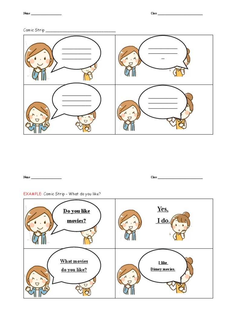 Classroom Comic Strip Template | PDF | Games & Activities