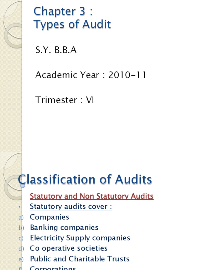 CH 3 - Types of Audit - SY | PDF | Audit | Financial Audit
