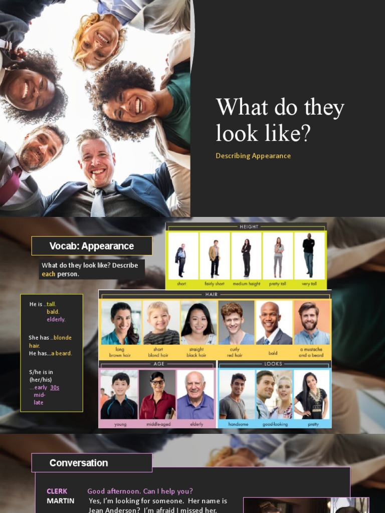 Describing People’s Appearance Guide | PDF