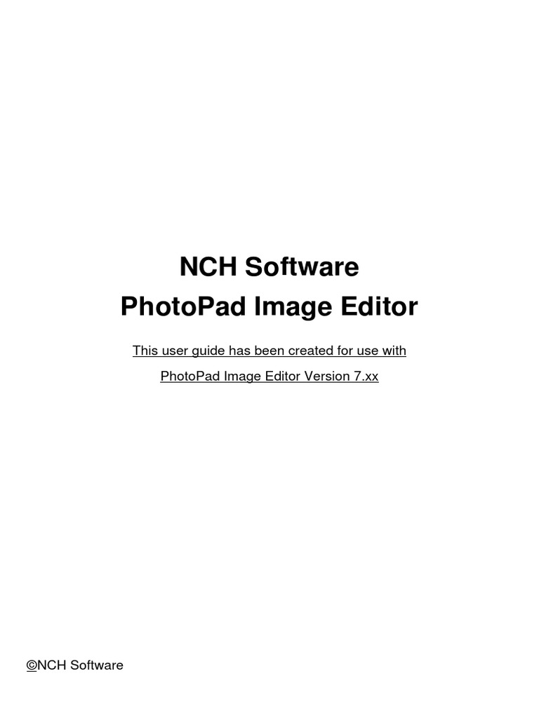 PhotoPad Photo Editor Windows Help Guide | PDF